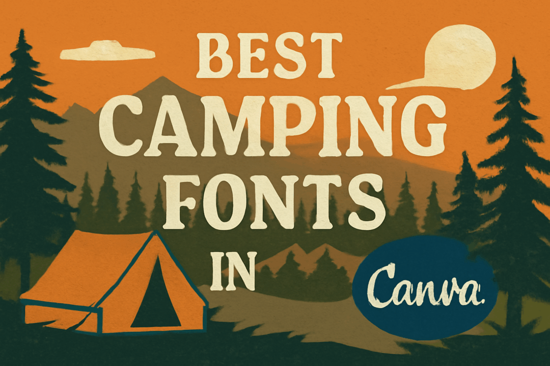Best Camping Fonts in Canva - Graphic Design Resource