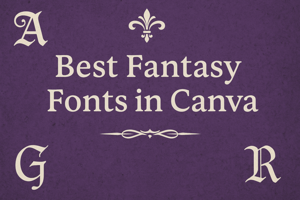 Best Fantasy Fonts in Canva - Graphic Design Resource