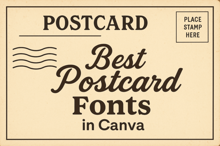 Best Postcard Fonts in Canva - Graphic Design Resource