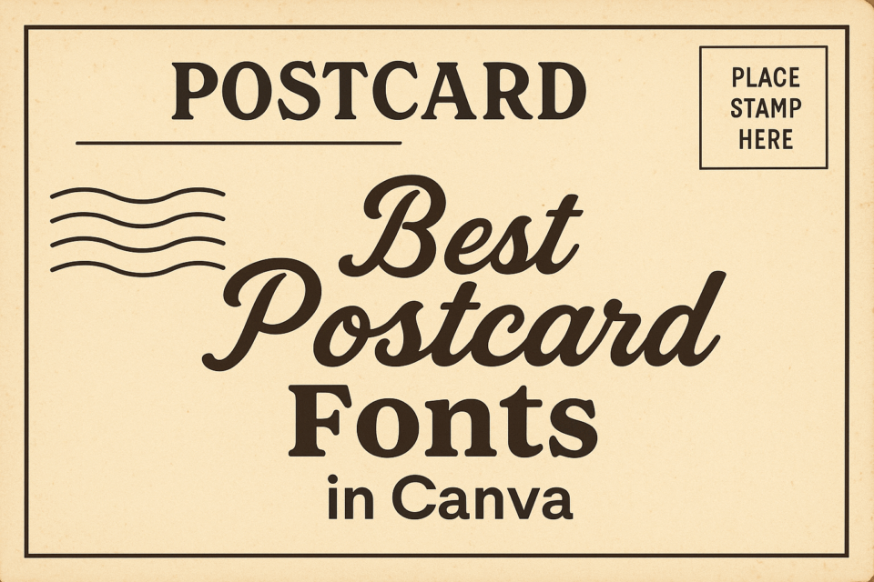 Best Postcard Fonts in Canva - Graphic Design Resource