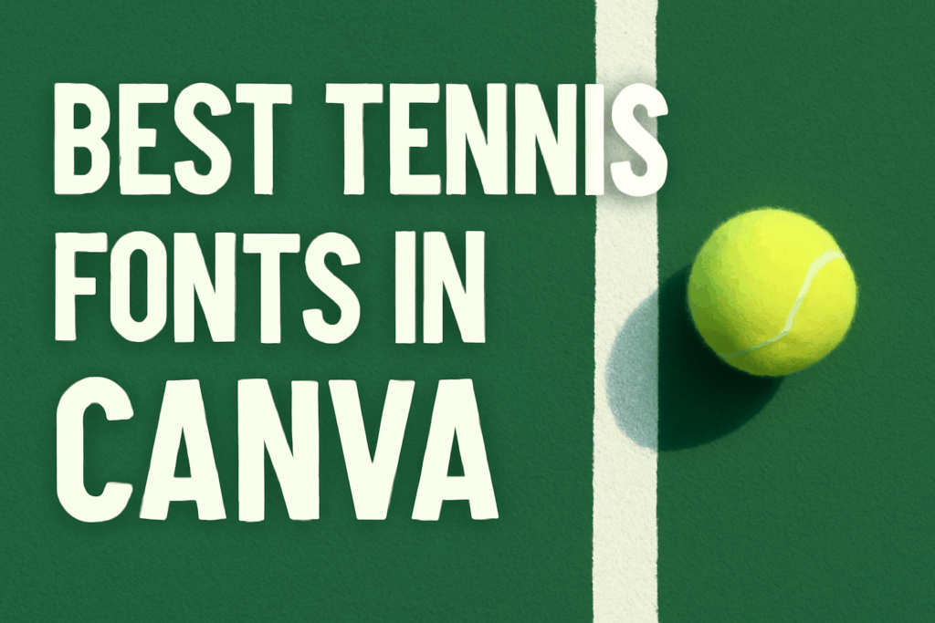 Best Tennis Fonts in Canva - Graphic Design Resource