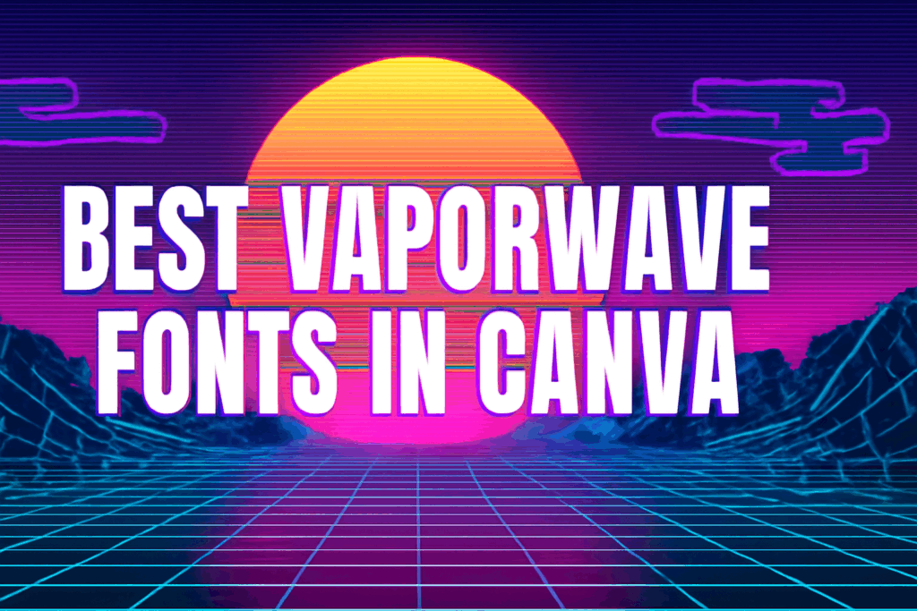 Best Vaporwave Fonts in Canva - Graphic Design Resource