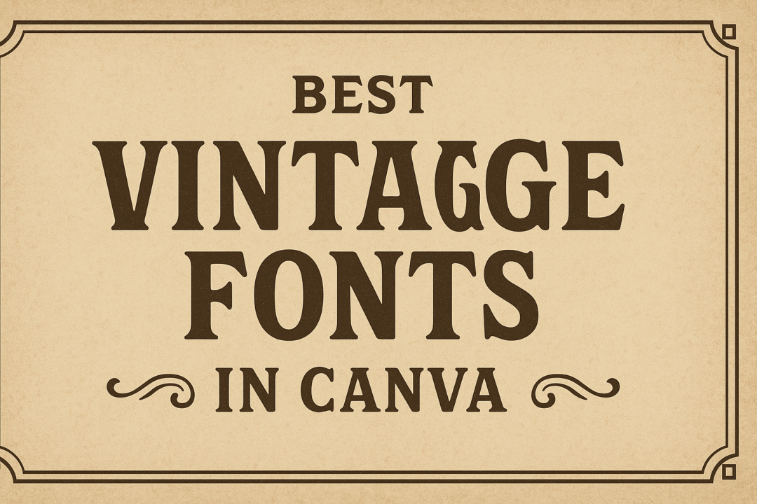 Best Vintage Fonts in Canva - Graphic Design Resource