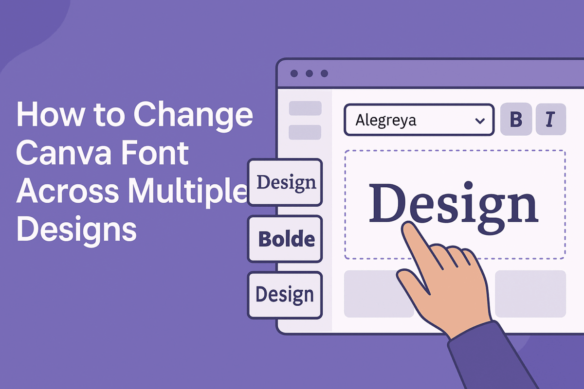 How to Change Canva Font Across Multiple Designs - Graphic Design Resource