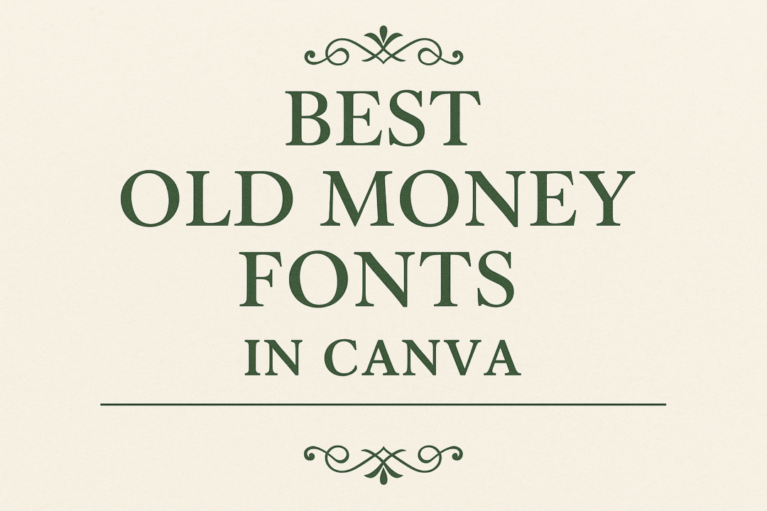 Best Old Money Fonts in Canva - Graphic Design Resource