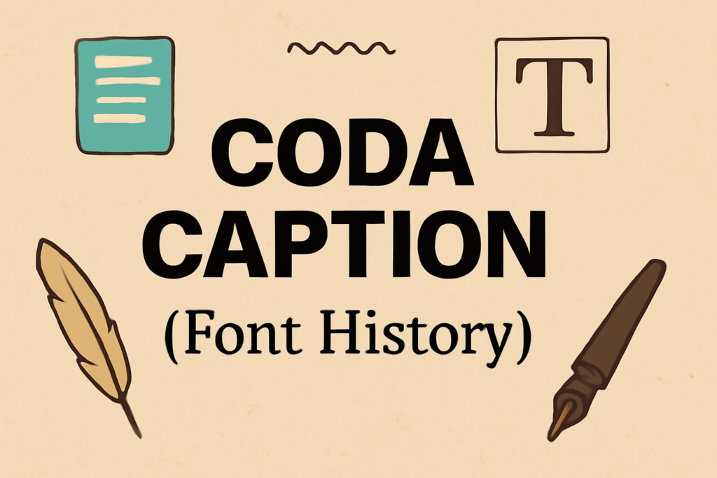 Coda Caption (Font History) - Graphic Design Resource