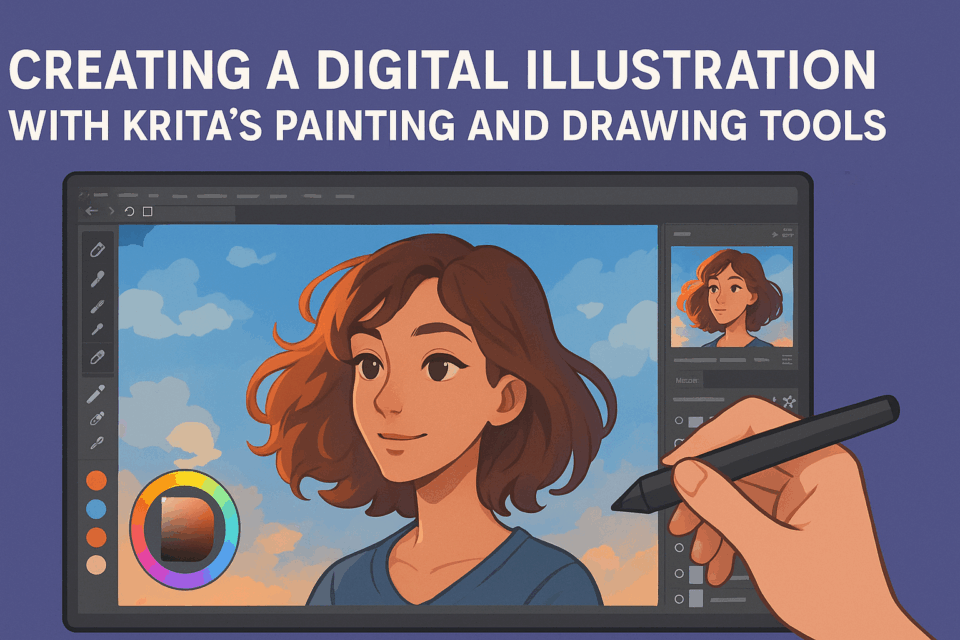 Creating a Digital Illustration with Krita’s Painting and Drawing Tools ...