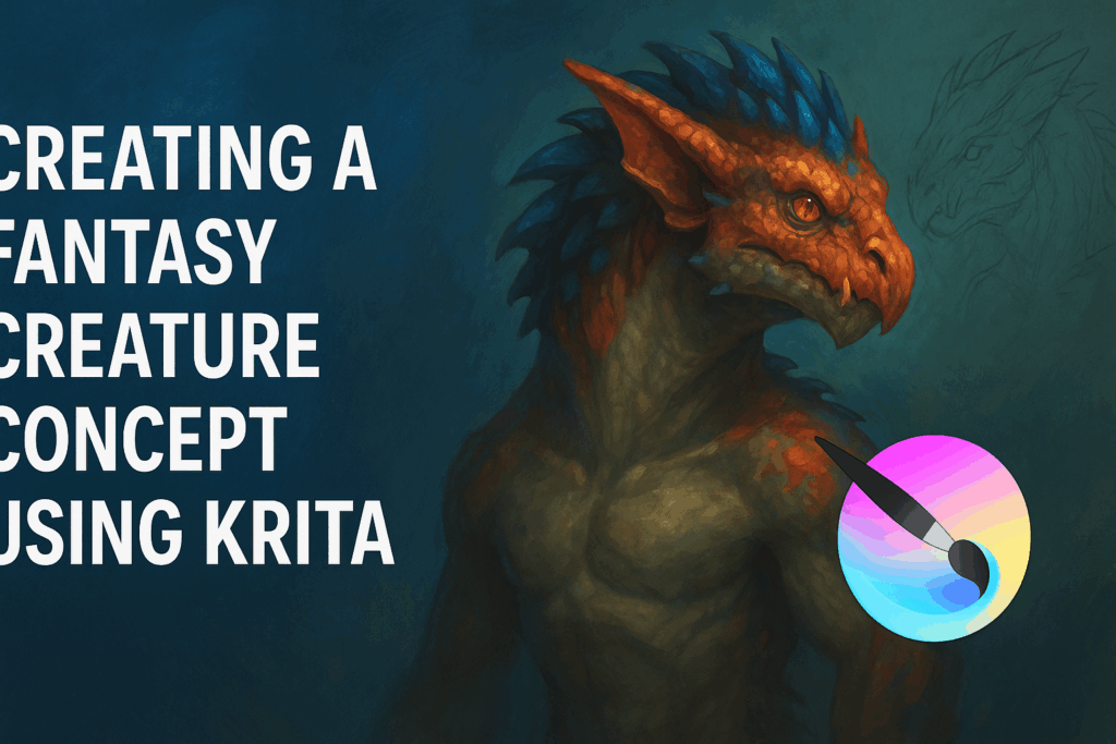 Creating a Fantasy Creature Concept Using Krita - Graphic Design Resource