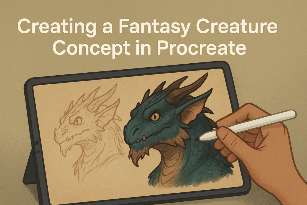 Creating A Fantasy Creature Concept In Procreate Graphic Design Resource
