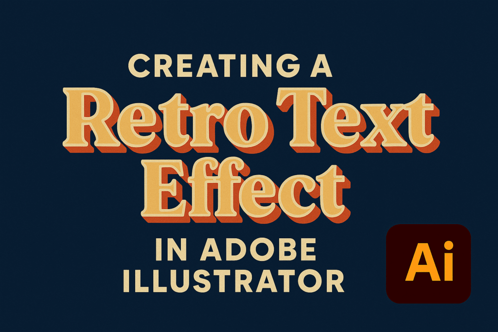 Creating a Retro Text Effect in Adobe Illustrator - Graphic Design Resource