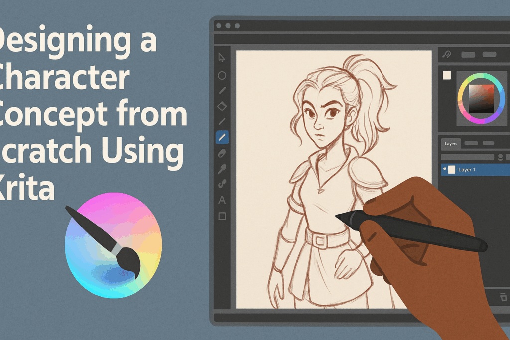 Designing a Character Concept from Scratch Using Krita - Graphic Design ...