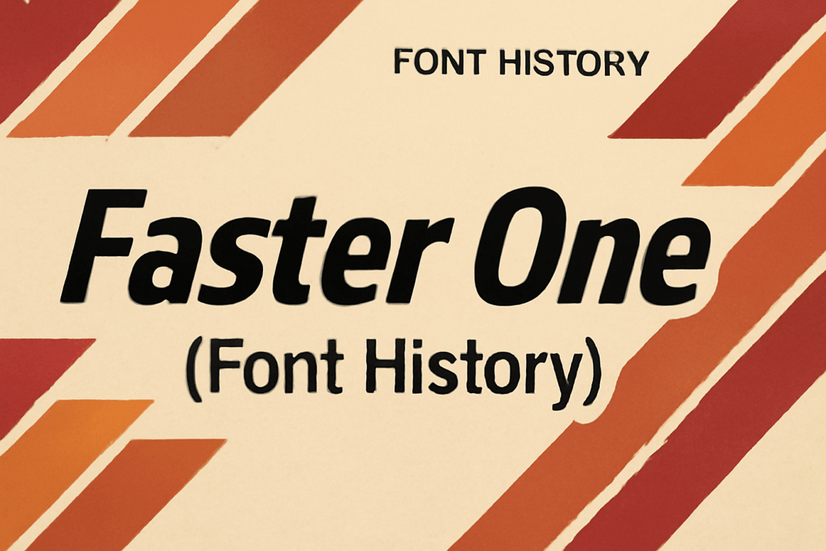Faster One (Font History) - Graphic Design Resource