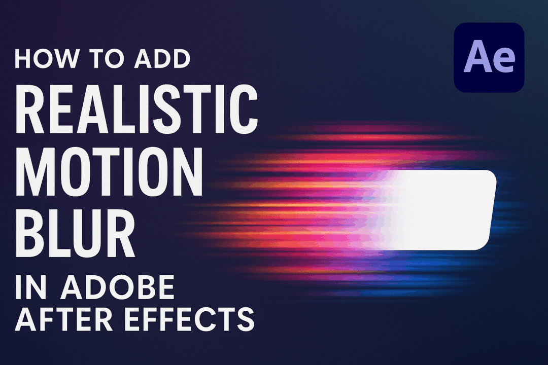 How To Add Realistic Motion Blur In Adobe After Effects Graphic Design Resource