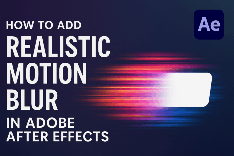 How to Add Realistic Motion Blur in Adobe After Effects - Graphic Design Resource
