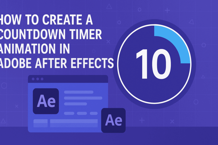 How to Create a Countdown Timer Animation in Adobe After Effects - Graphic Design Resource