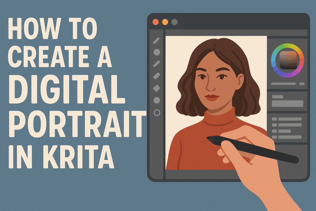 How to Create a Digital Portrait in Krita - Graphic Design Resource