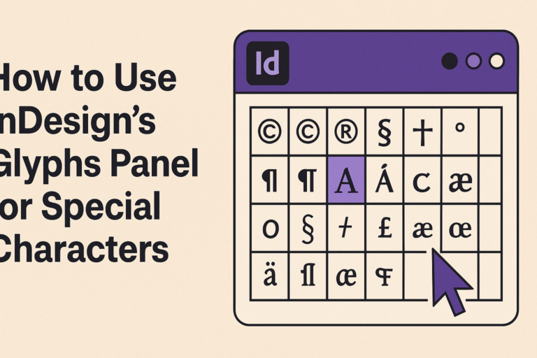 How to Use InDesign’s Glyphs Panel for Special Characters - Graphic ...