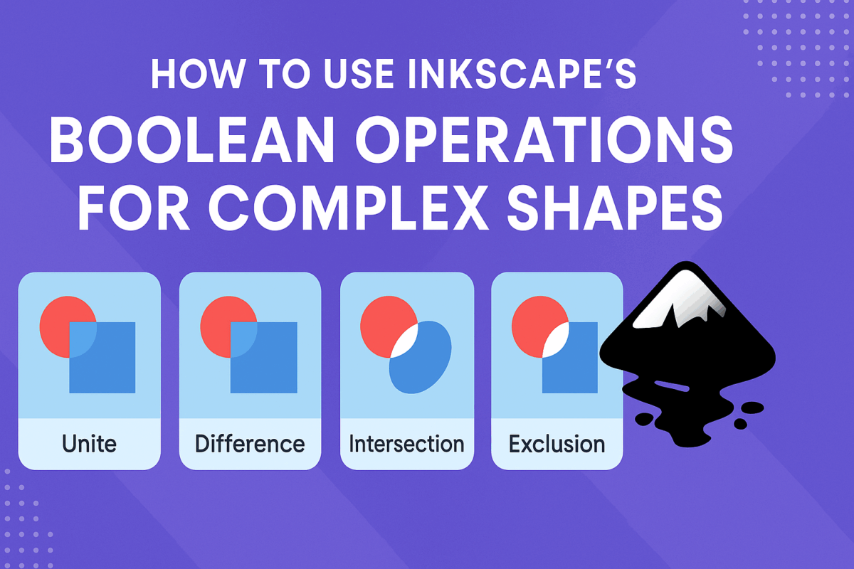 How To Use Inkscapes Boolean Operations For Complex Shapes Graphic Design Resource