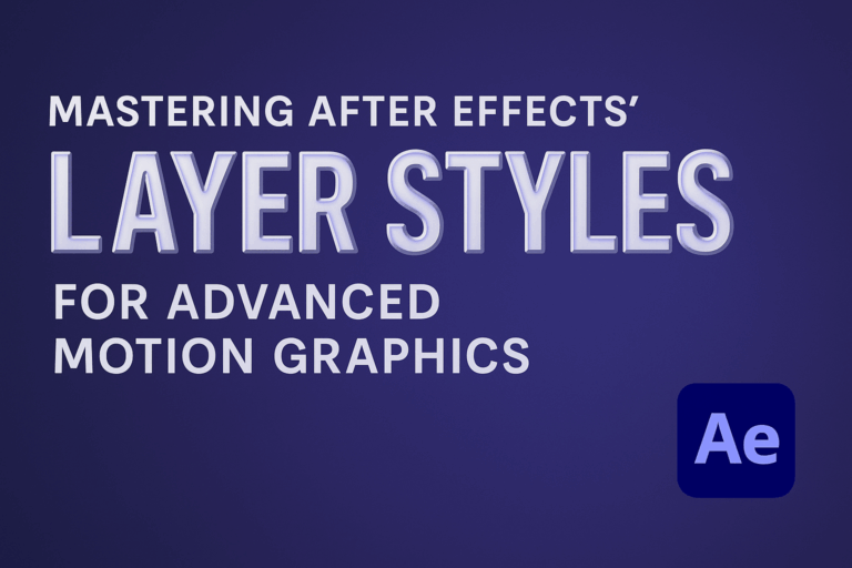 Mastering After Effects’ Layer Styles for Advanced Motion Graphics ...