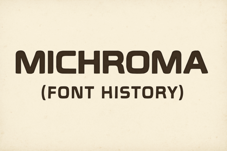 Michroma (Font History) - Graphic Design Resource
