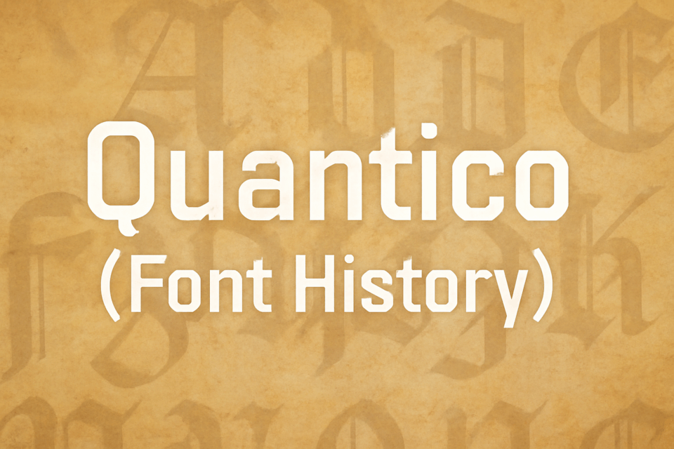 Quantico (Font History) - Graphic Design Resource