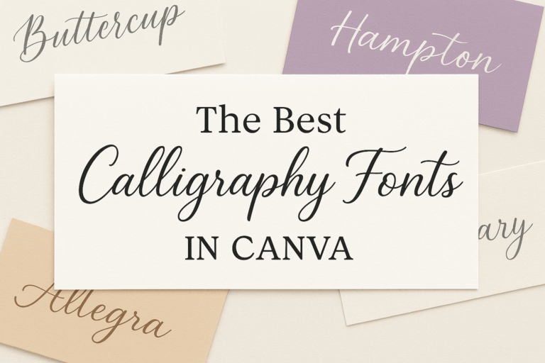 The Best Calligraphy Fonts in Canva - Graphic Design Resource