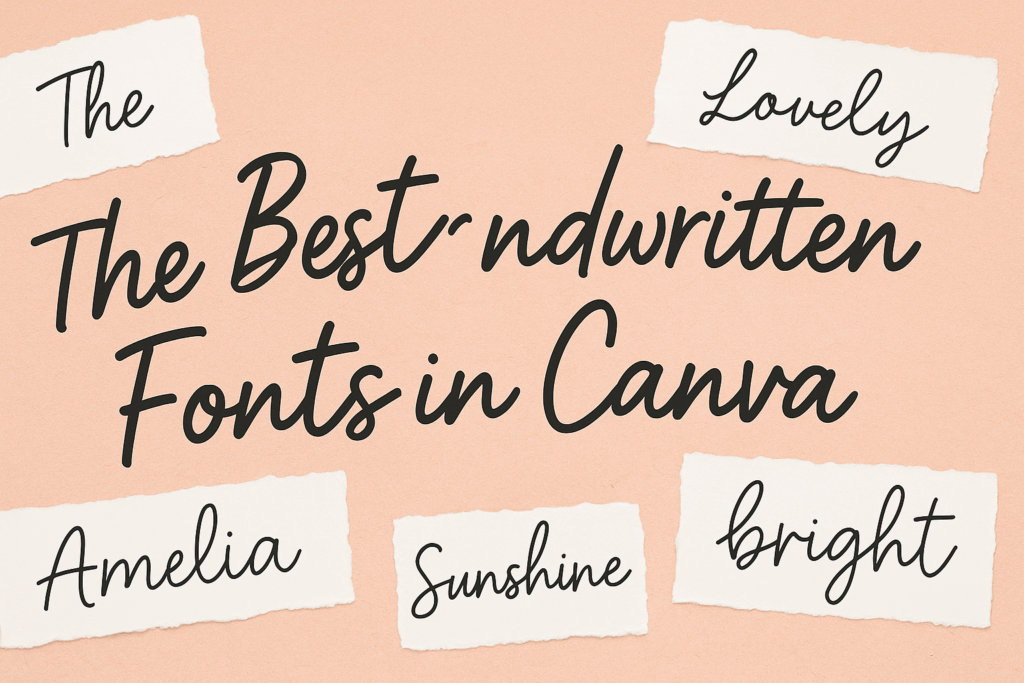 The Best Handwritten Fonts in Canva - Graphic Design Resource