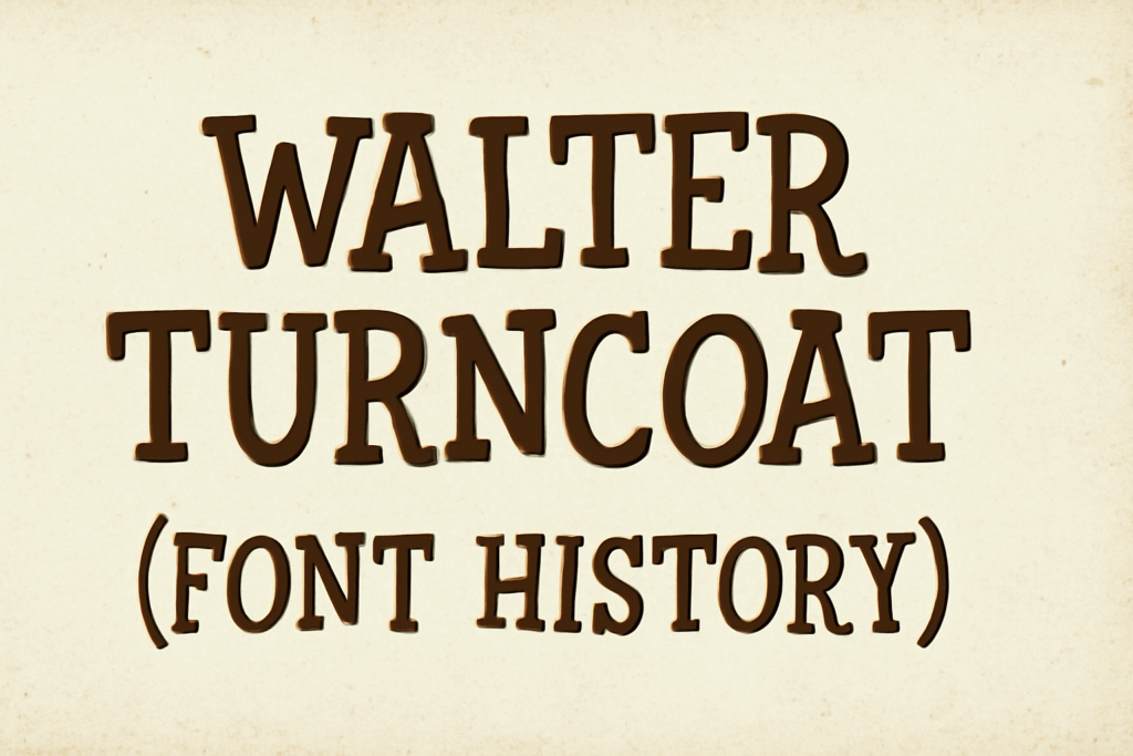 Walter Turncoat (Font History) - Graphic Design Resource