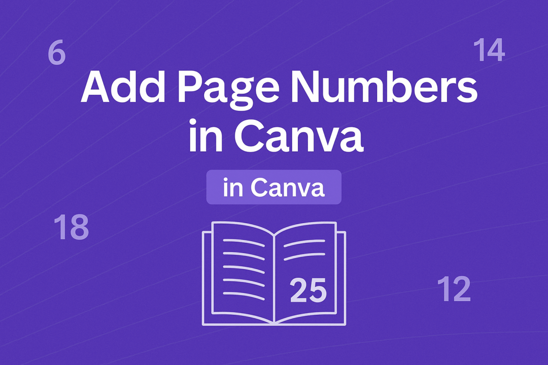 Add Page Numbers in Canva