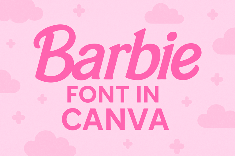 Barbie Font in Canva - Graphic Design Resource