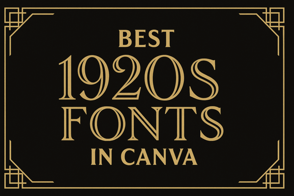 Best 1920s Fonts in Canva