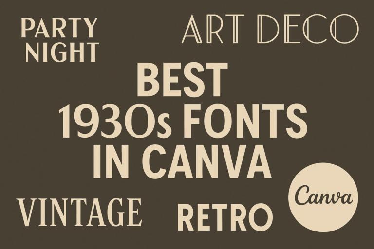 Best 1930s Fonts in Canva