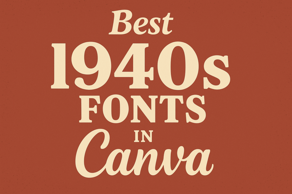 Best 1940s Fonts in Canva
