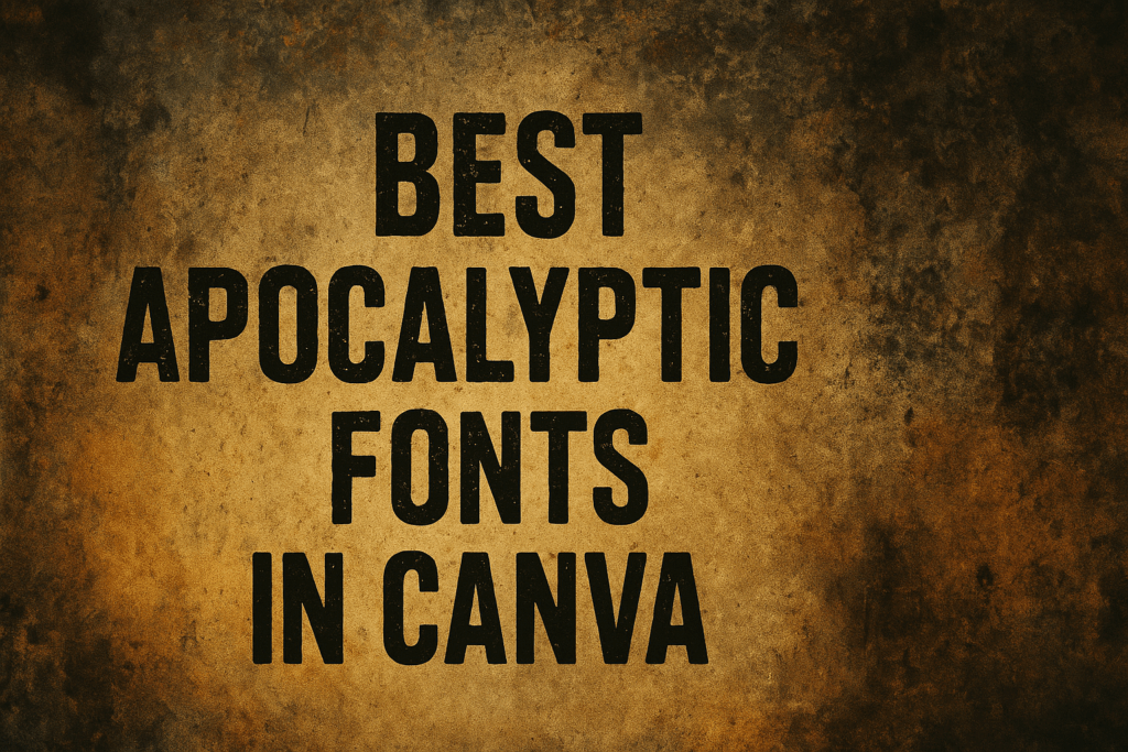Best Apocalyptic Fonts in Canva - Graphic Design Resource