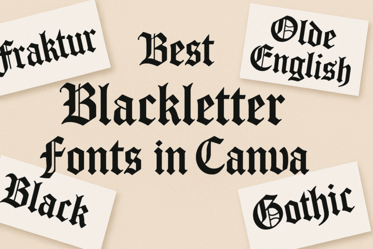 Best Blackletter Fonts in Canva