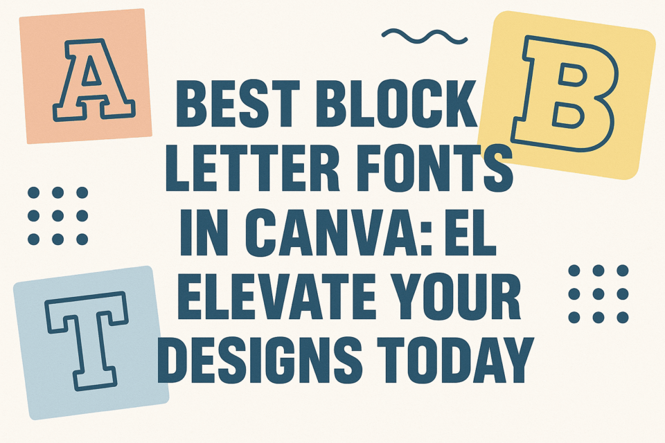 Best Block Letter Fonts in Canva