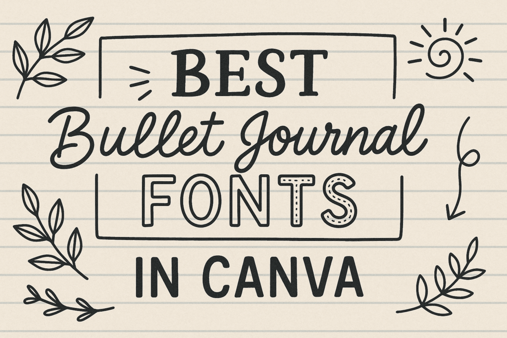Best Bullet Journal Fonts in Canva