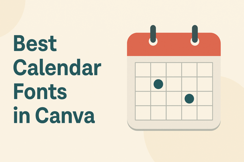 Best Calendar Fonts in Canva