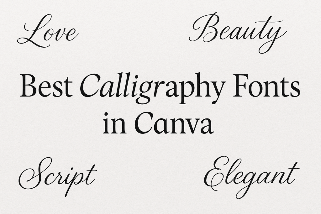Best Calligraphy Fonts in Canva