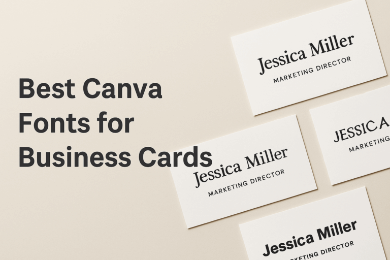 Best Canva Fonts for Business Cards