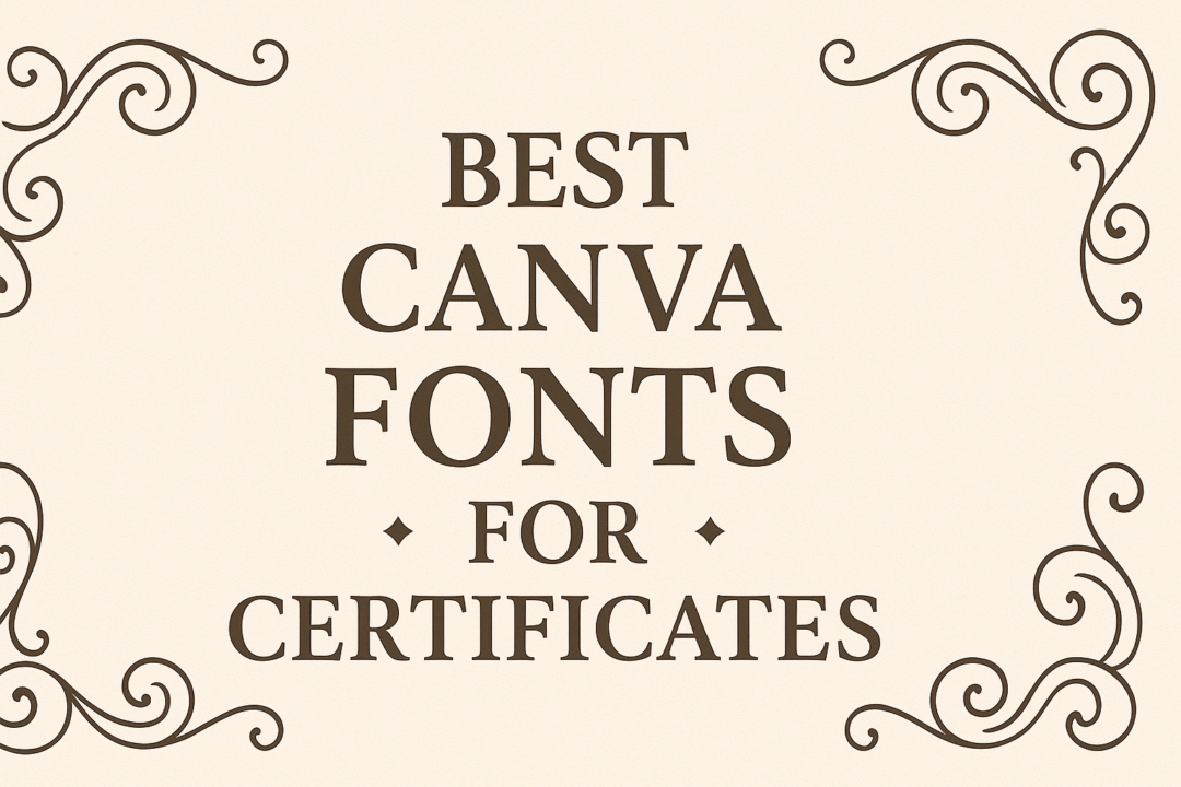 Best Canva Fonts for Certificates