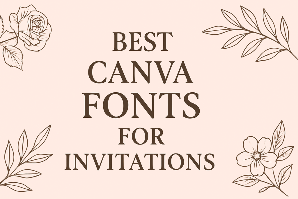 Best Canva Fonts for Invitations