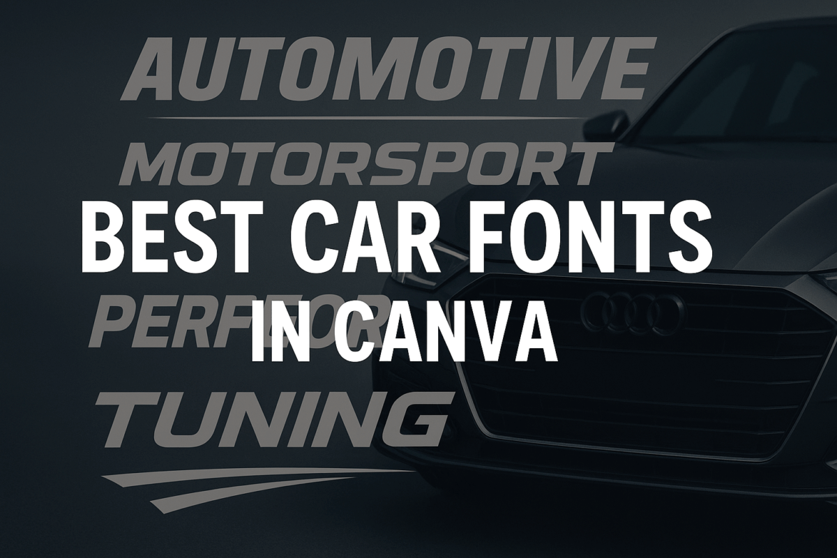 Best Car Fonts in Canva - Graphic Design Resource