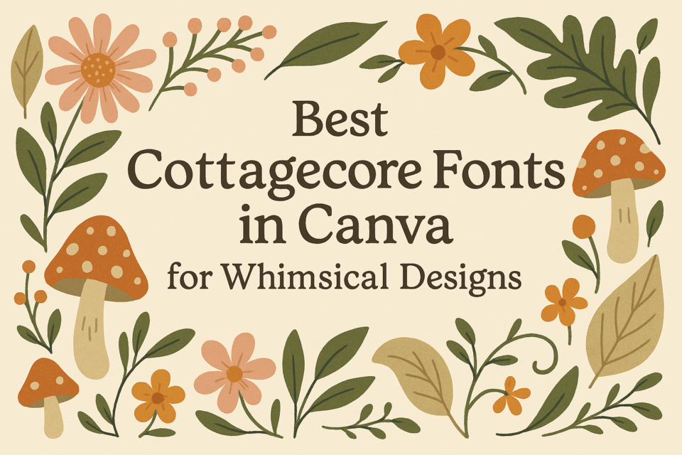 Best Cottagecore Fonts in Canva for Whimsical Designs - Graphic Design ...