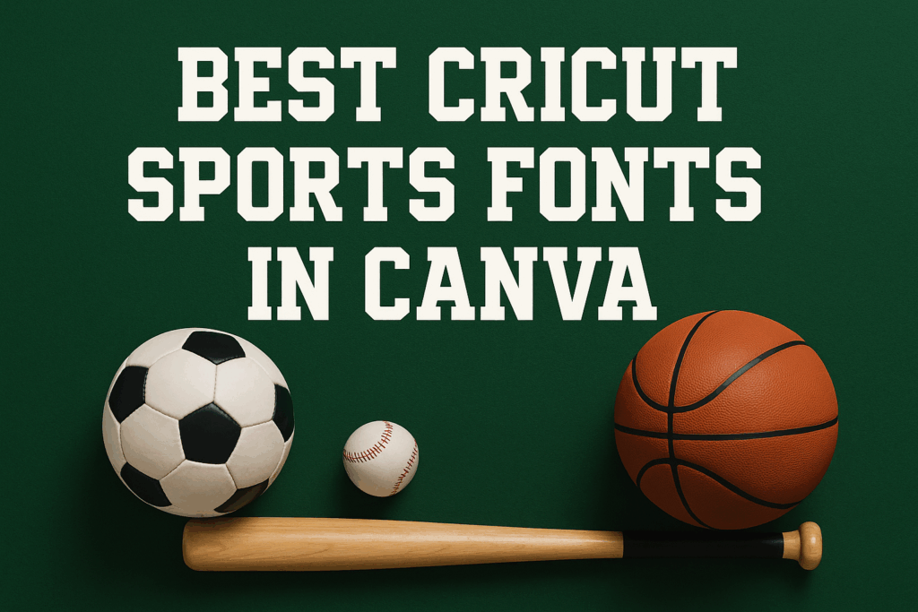 Best Cricut Sports Fonts in Canva - Graphic Design Resource