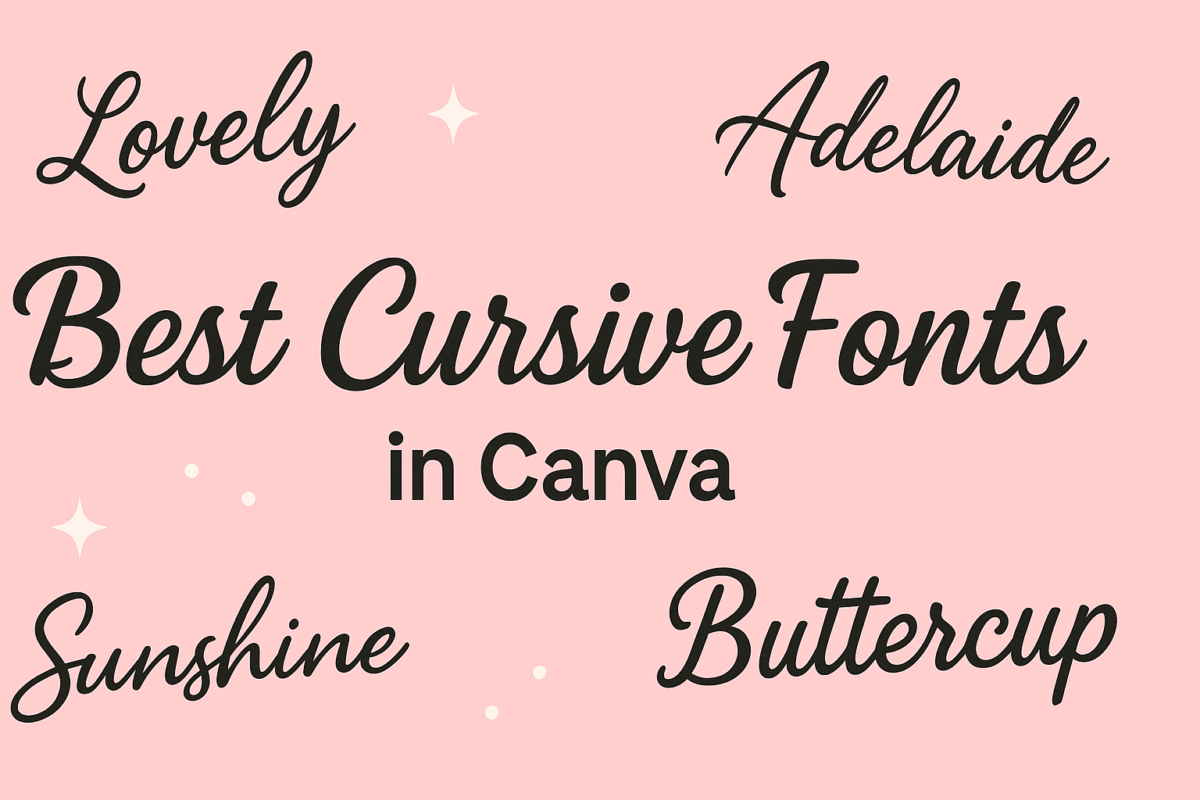 Best Cursive Fonts in Canva