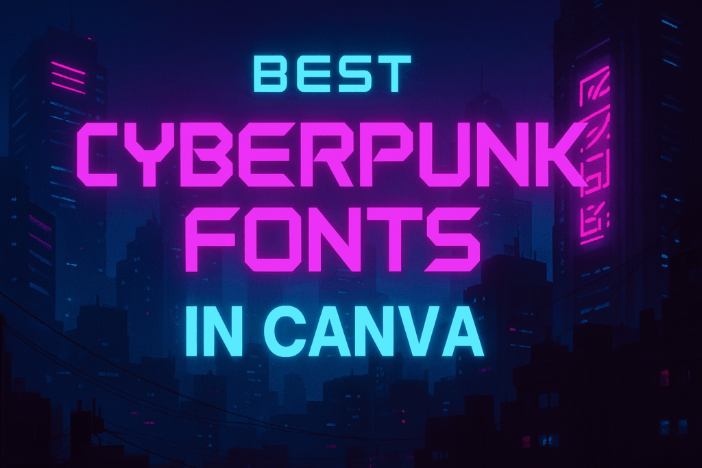 Best Cyberpunk Fonts in Canva - Graphic Design Resource