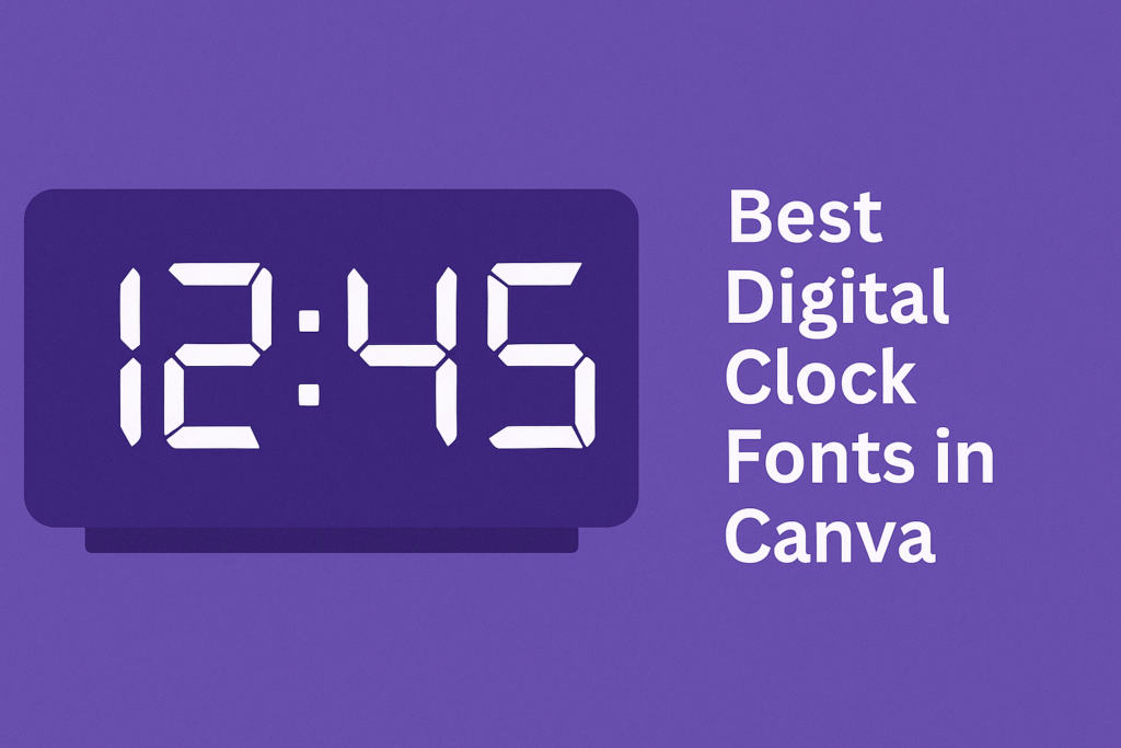 Best Digital Clock Fonts in Canva