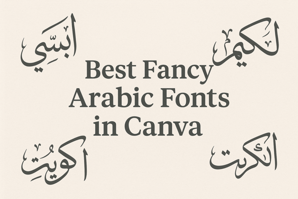 Best Fancy Arabic Fonts in Canva - Graphic Design Resource