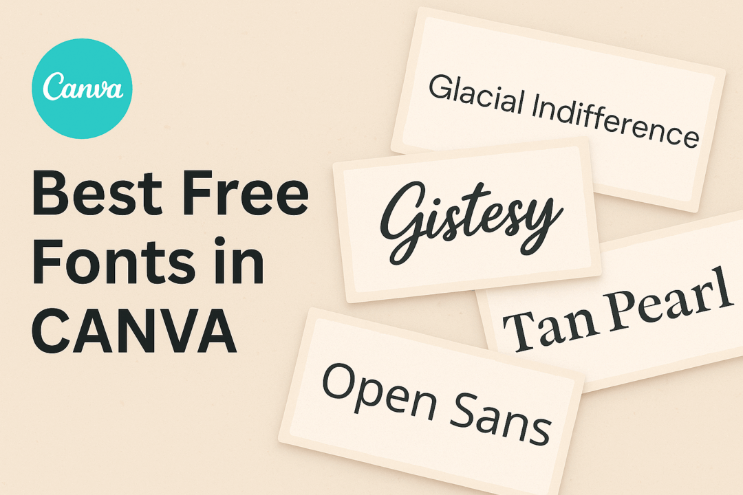 Best Free Fonts in Canva - Graphic Design Resource